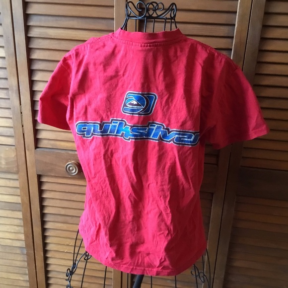 Quiksilver | Shirts & Tops | Vintage Quicksilver Red Tshirt Boys Medium ...